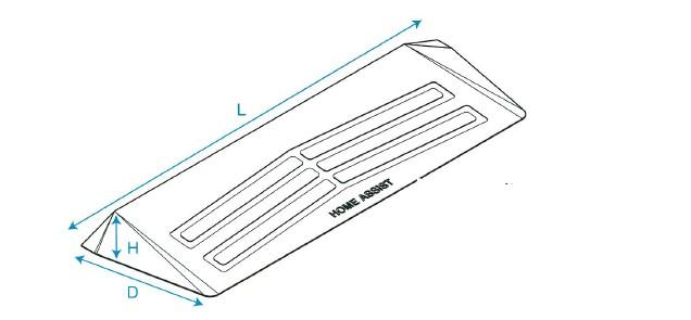 HA31 - 25mm Aluminium Checker Plate Threshold Ramp 1200 W x 300 D x 25 ...