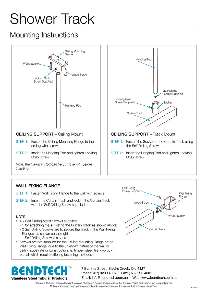 STM160A – Clear Anodised Modular Shower Track Kit (1600x1600mm) – Bendtech